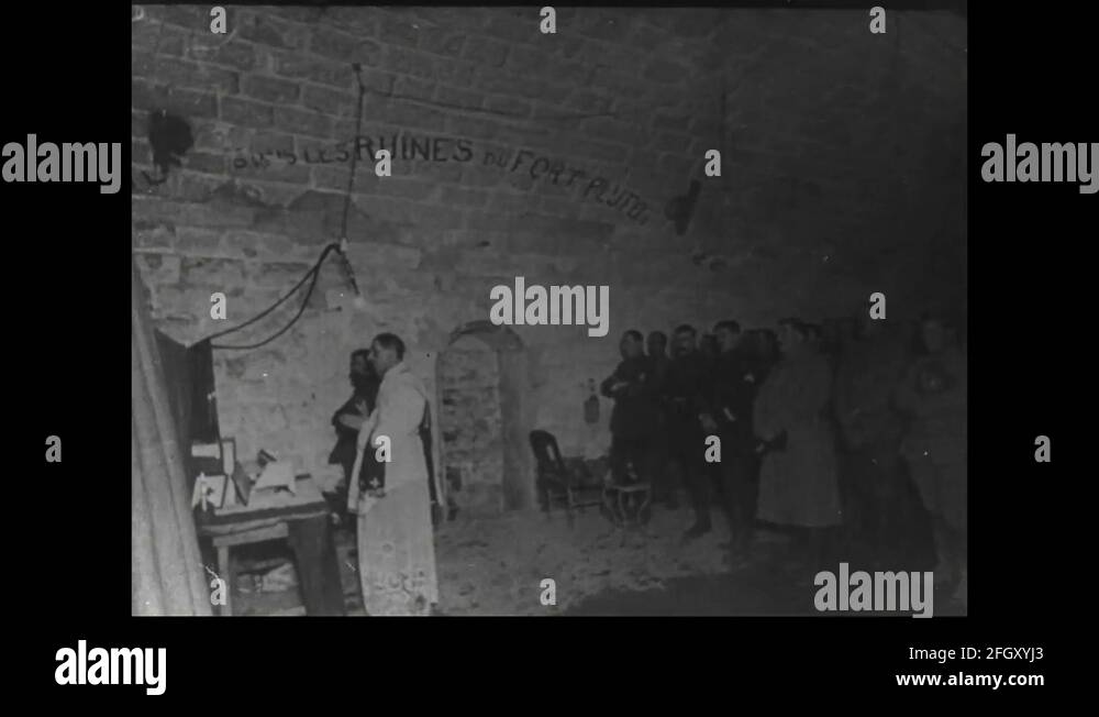 French soldiers are praying inside fort and guarding the fort Document ...