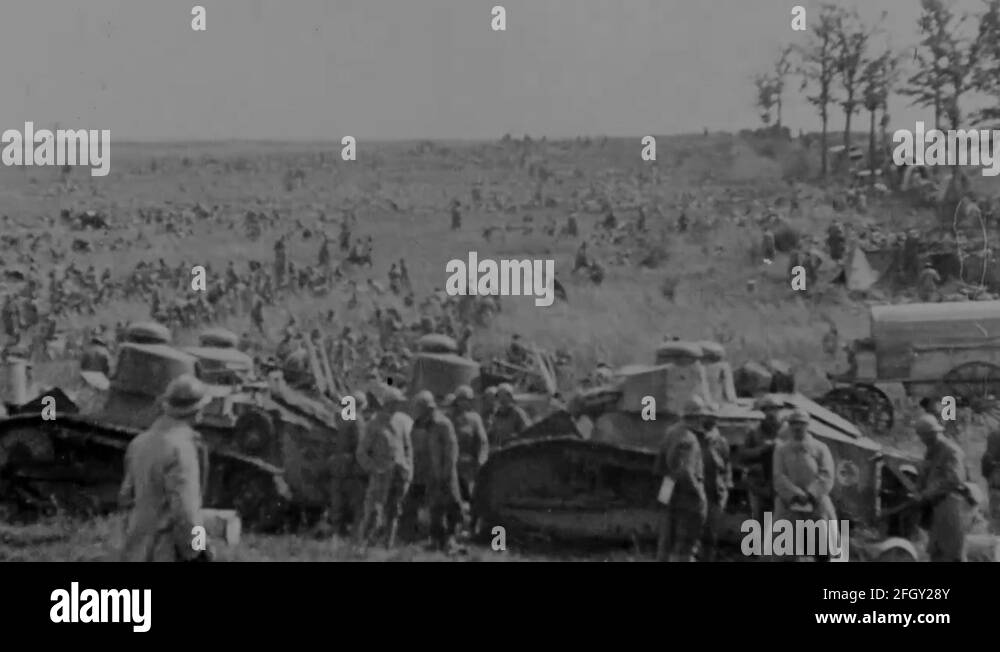 Emplacements are dug by soldiers in military camp 1917-1918 Stock Video ...
