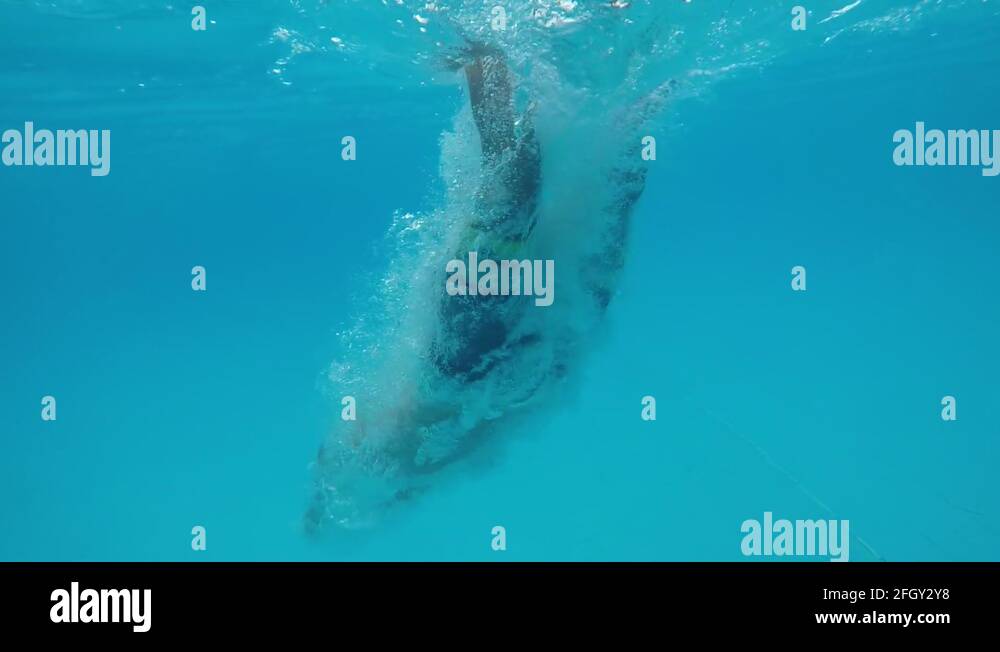 Diving jumping playing swimming plunging Stock Videos & Footage - HD ...