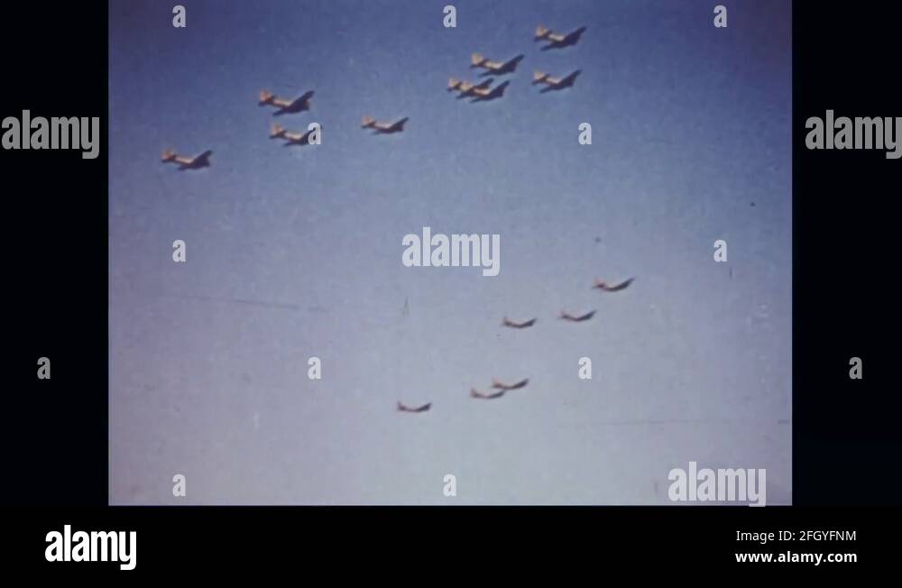 WW2 - B-17 aircrafts Flying Fortress fly in a formation Stock Video ...