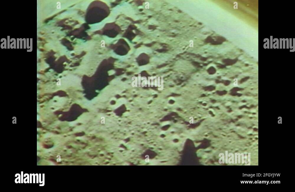 1960s: Surface of the moon as seen from spacecraft Stock Video Footage ...