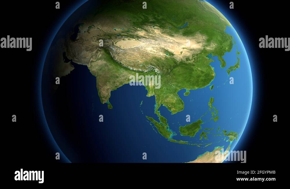 Computer Generated Realistic view on Planet Earth from the space (3D ...