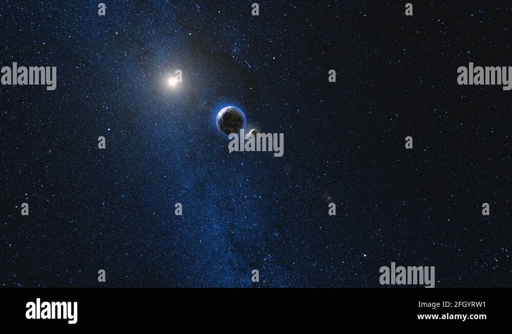 Planet Earth rotating and approach in open space Stock Video Footage ...