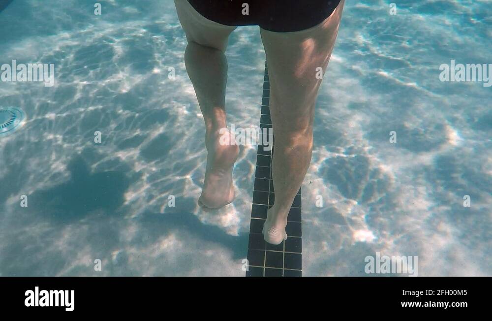 Legs kicking underwater water aerobics Stock Video Footage - Alamy