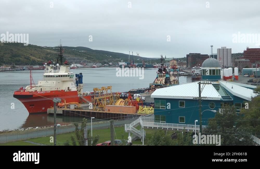Oil Drilling Platform Supply Ship St John's Docks Newfoundland Canada ...