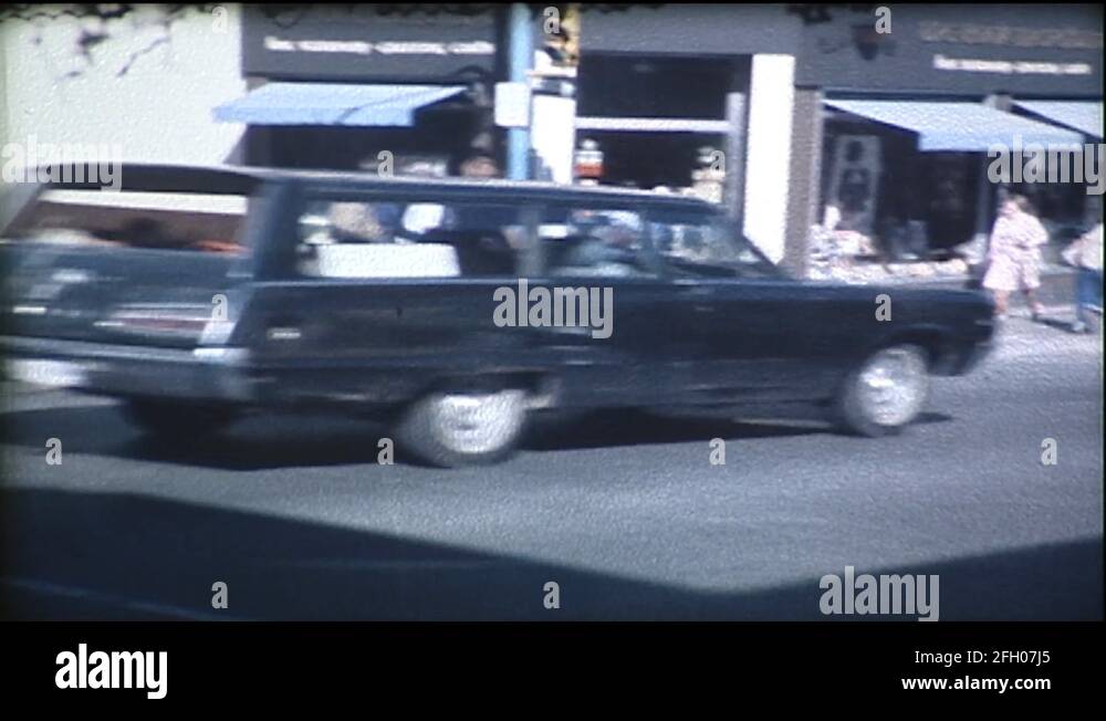 Downtown intersection in a small city in the 1970's Stock Video Footage ...