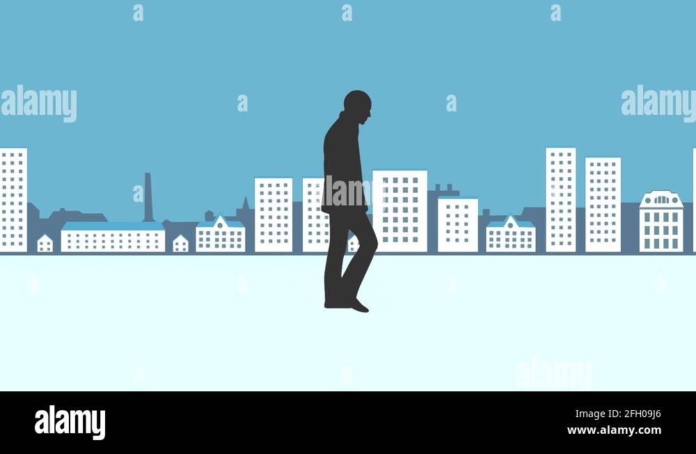 Walking man symbol vector Stock Videos & Footage - HD and 4K Video ...