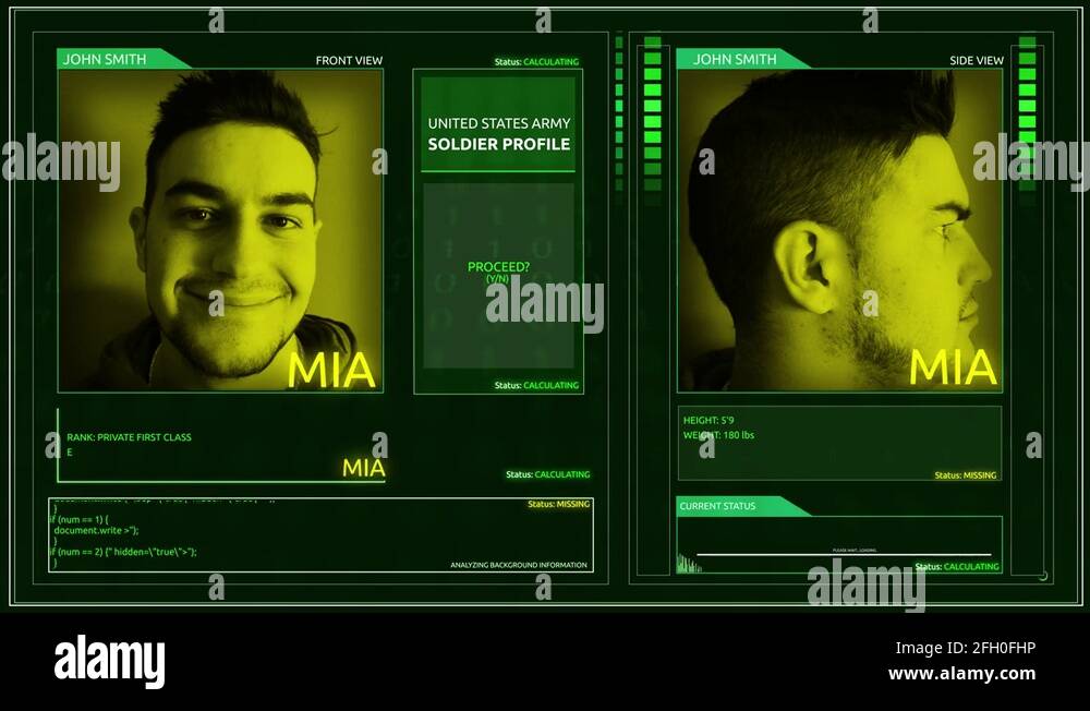 Digital Futuristic Army Soldier Profile Interface Corner Pin Angle ...