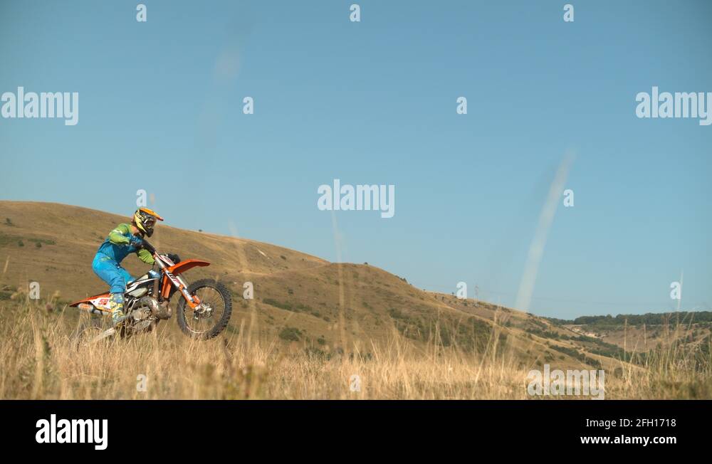 Motocross rider jumps on hill Stock Videos & Footage - HD and 4K Video ...