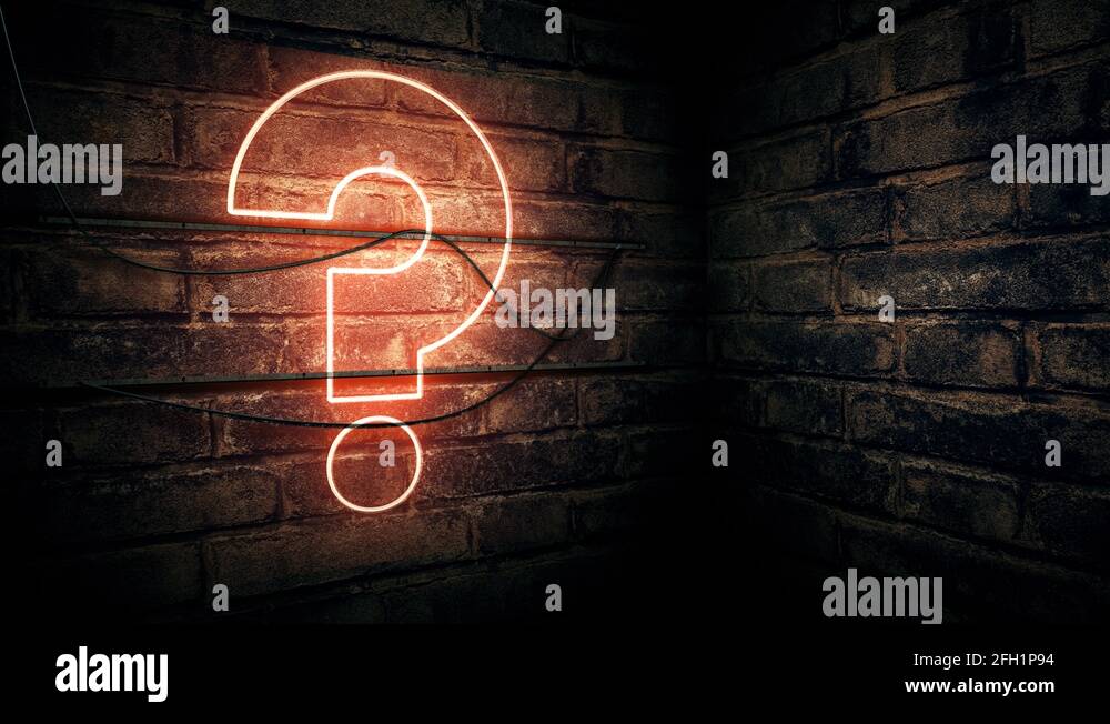 Question mark neon sign Stock Video Footage - Alamy