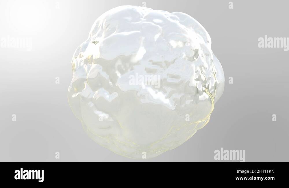 Abstract white liquid texture animation with gold reflection on white ...