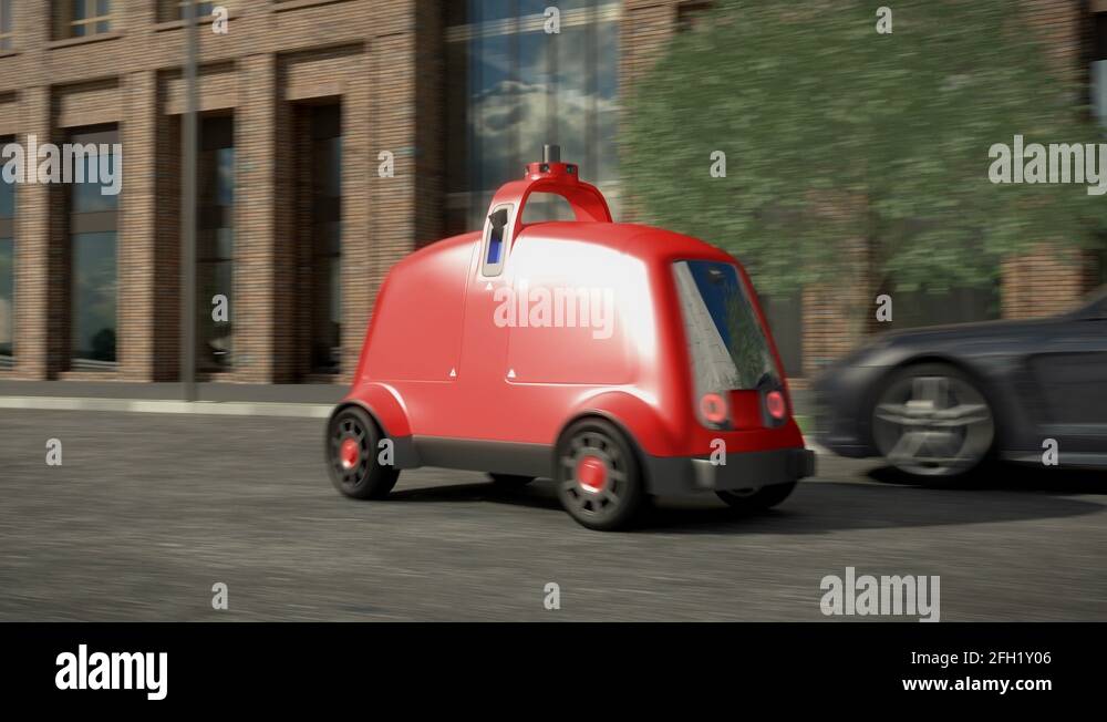 Automatic delivery system concept. 3D rendering, animation. 4K Stock ...