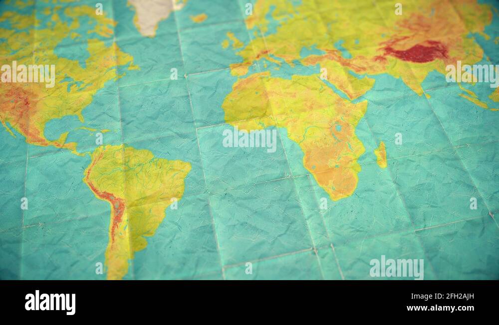 pan over muted vintage colors world map - seamless loopable background ...