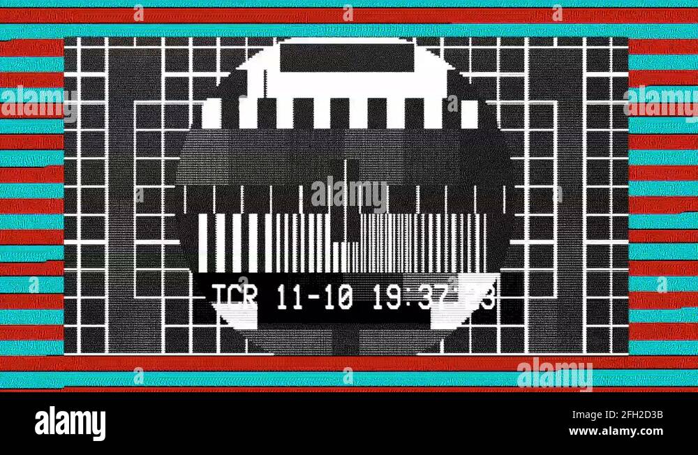 Vintage electronic tv test card - spectrum pop art, vj loop Stock Video ...