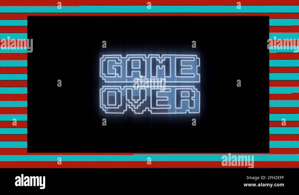 Vintage Game Over arcade games - spectrum pop art, vj loop Stock Video ...