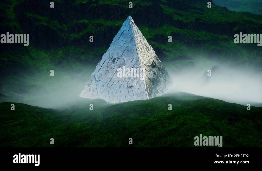 4K Extraterrestrial Alien Pyramid Cinematic Sci-Fi 3D Animation Stock ...