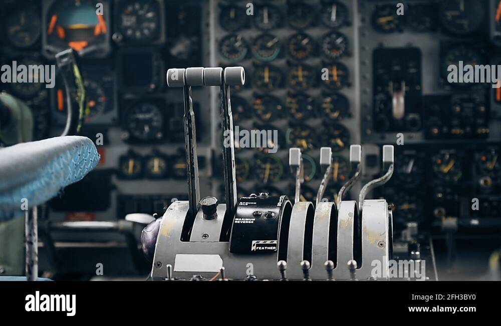 Inside the cockpit of a military airplane Stock Video Footage - Alamy