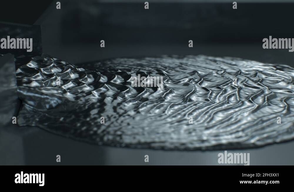 LIquid metal fills screen. High quality 3d animation 8k UHD Stock Video ...