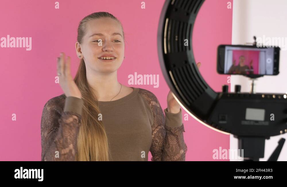 Home video recording studio setup for vlogging Stock Video Footage - Alamy