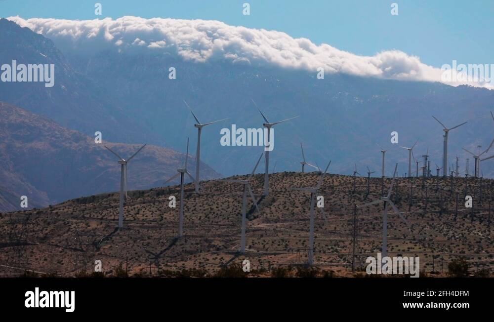 Seamless looping animation of wind turbines spinning Stock Video ...
