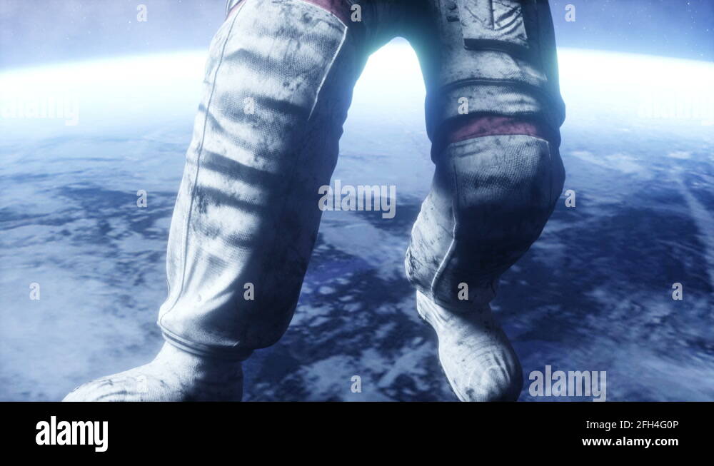 Dead zombie astronaut in space. Cadaver. Realistic 4k animation Stock ...
