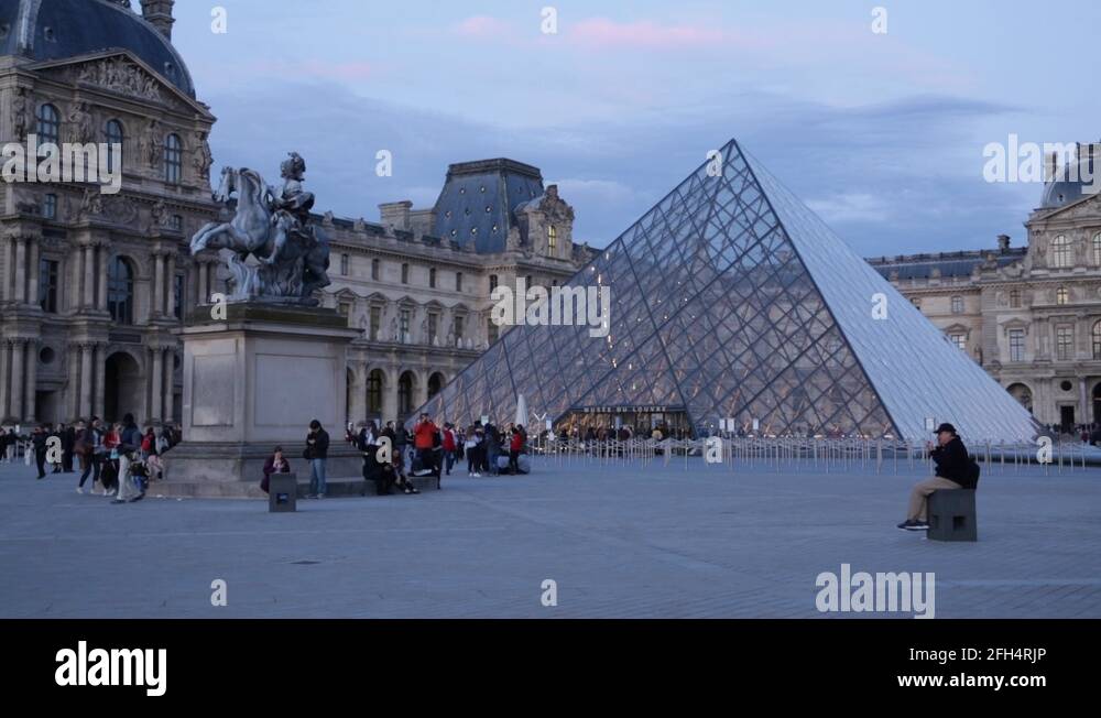 France paris louvre pyramid Stock Videos & Footage - HD and 4K Video ...