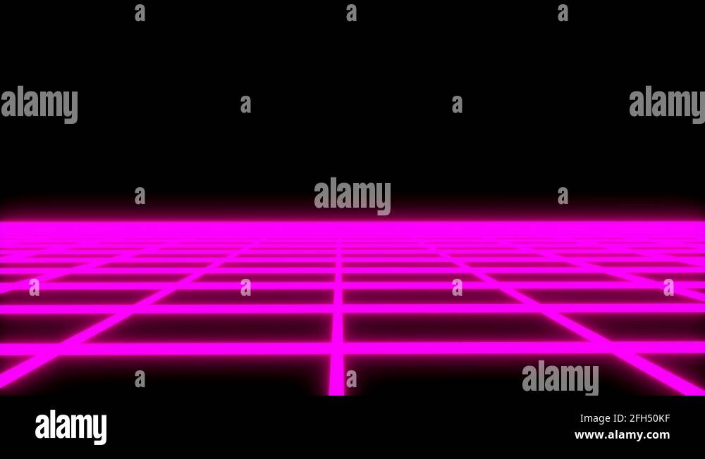 Changing Color Rainbow Neon Grid Floor Loopable Motion Graphic Element ...