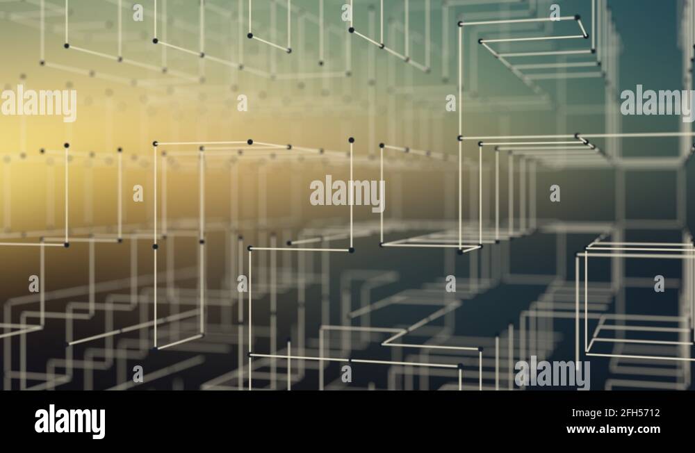 Futuristic 3D Geometry Structure Stock Video Footage - Alamy