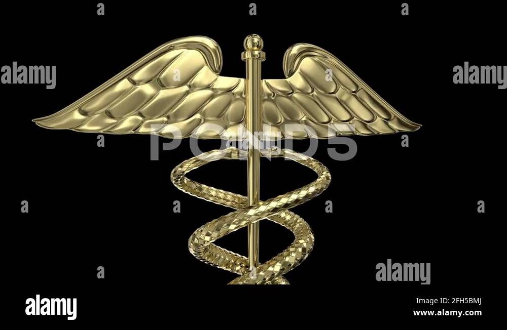 A Golden Caduceus Medical Symbol Stock Video Footage - Alamy