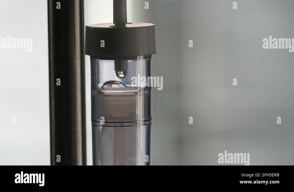 Long drop counter with falling dribs of saline in an intensive therapy ...