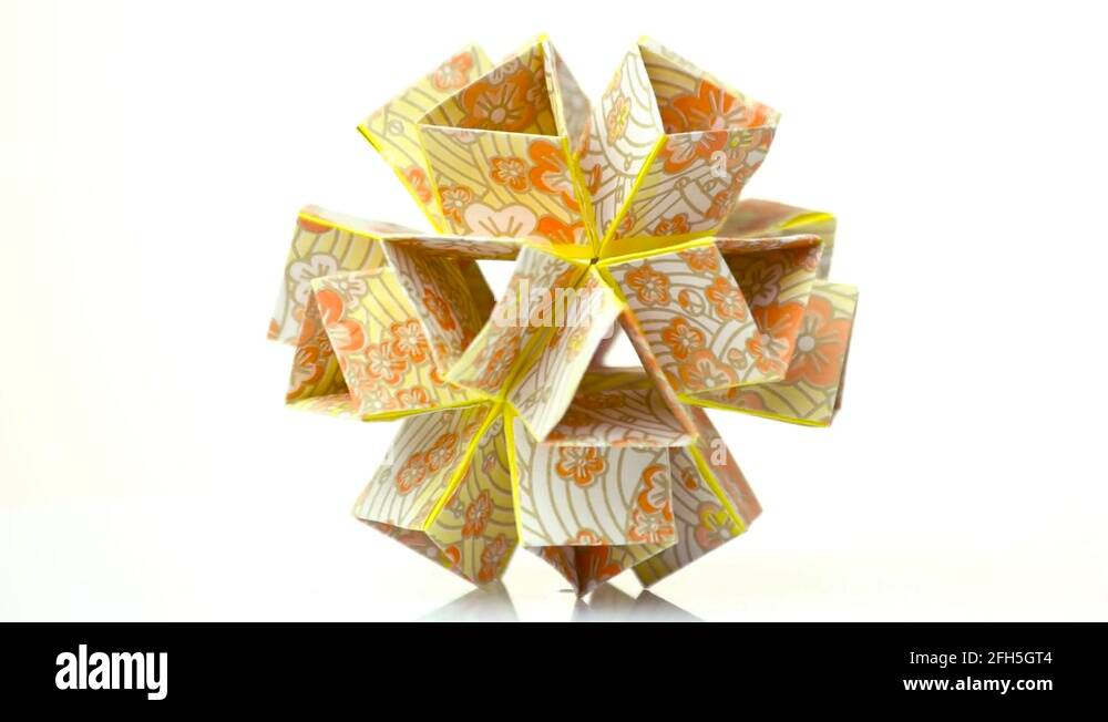Beautiful modular origami flower Stock Video Footage - Alamy