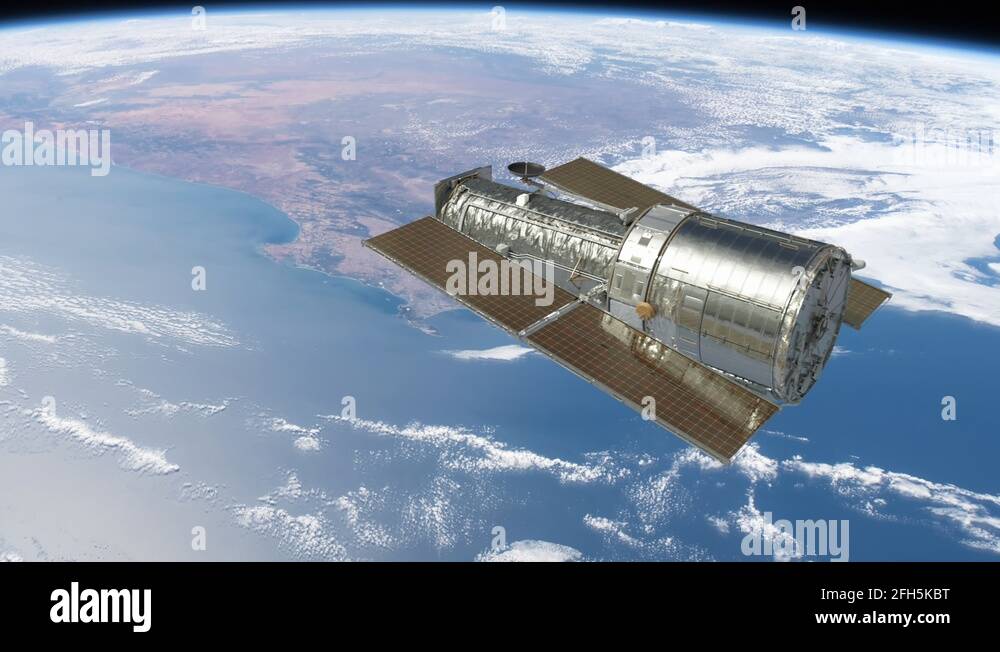 Hubble Space Telescope Floating Above Earth Stock Video Footage - Alamy