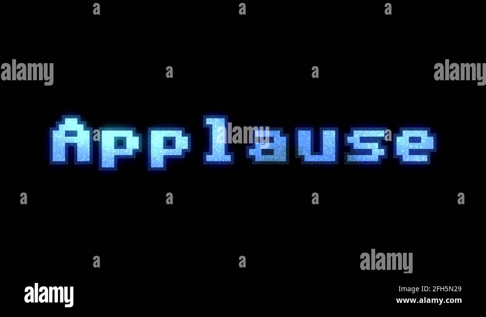 8 bit glitch applause Stock Video Footage - Alamy