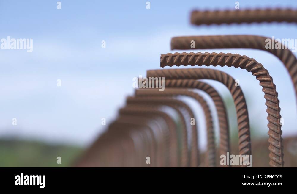 The construction site of the traffic intersection. Reinforced concrete ...