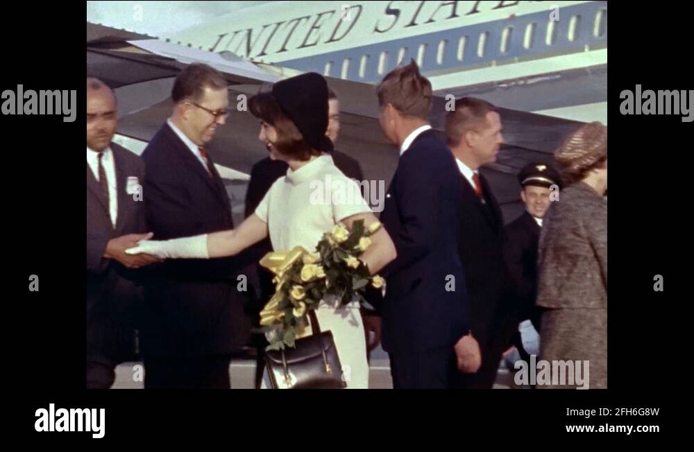 Pres. John F. Kennedy and First Lady Jacqueline Kennedy Arrive in ...