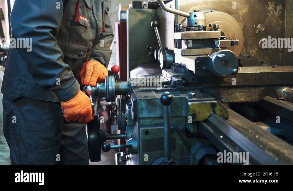 Mechanic working on lathe machine Stock Videos & Footage - HD and 4K ...