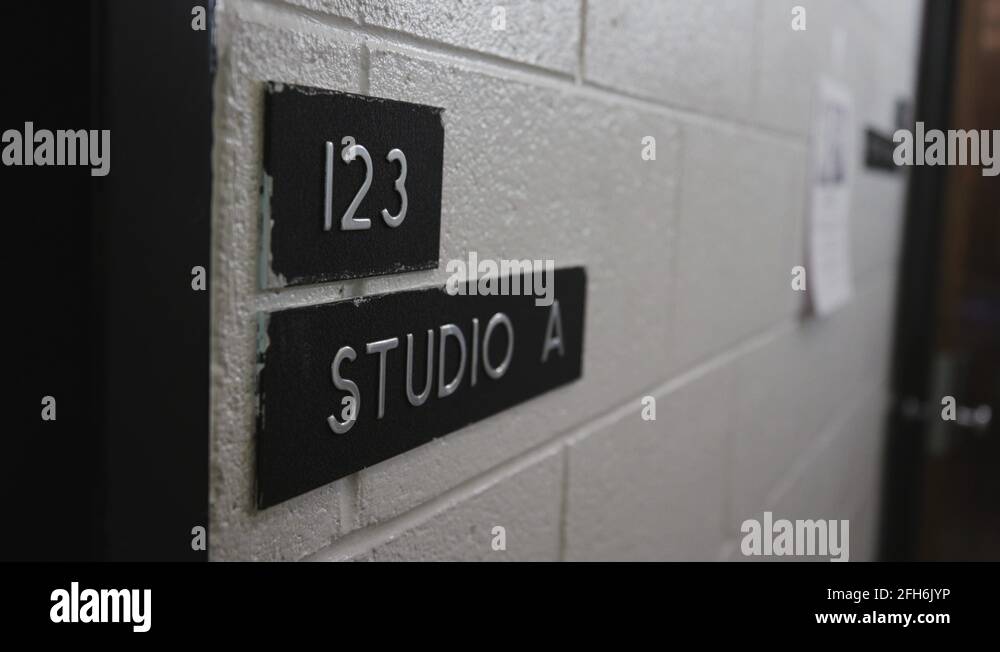 Studio control room hallway name plate. Control A Stock Video Footage ...