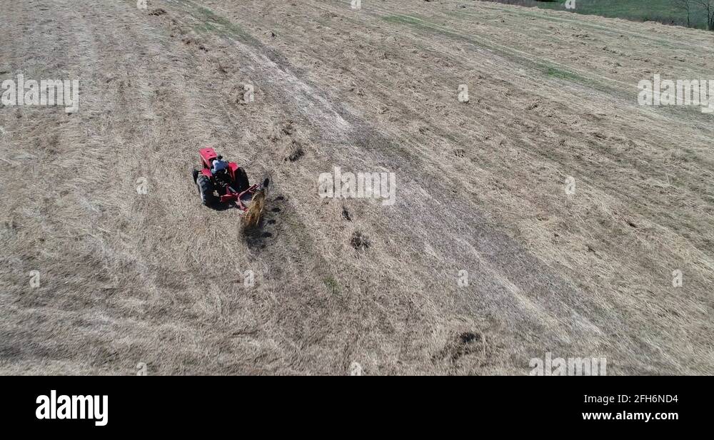 Agricultural star wheel hay rake machine Stock Videos & Footage - HD ...