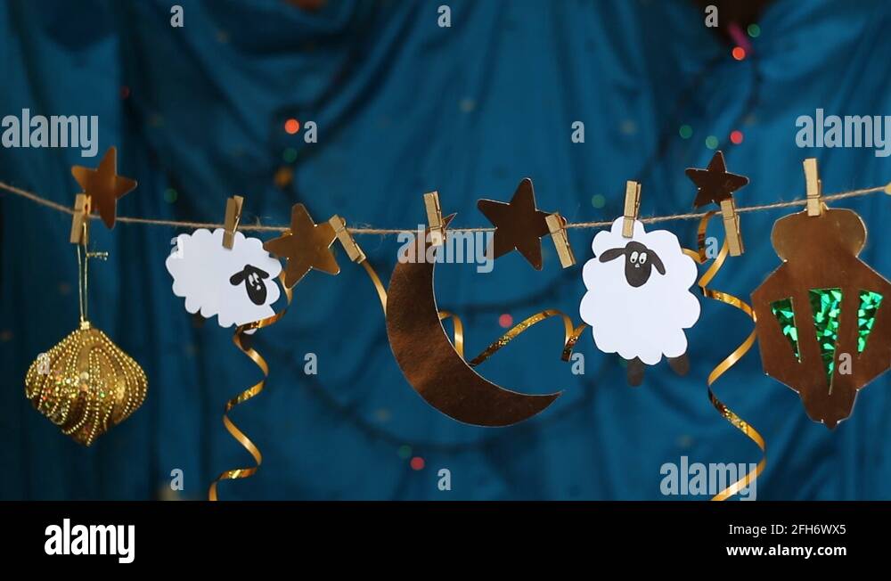 Eid al-Adha. Sacrifice Feast. Islamic festival Stock Video Footage - Alamy