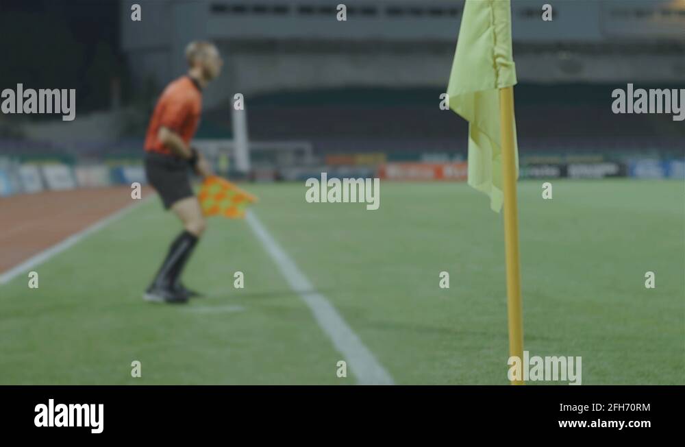 A linesman holding his flag Stock Videos & Footage - HD and 4K Video ...