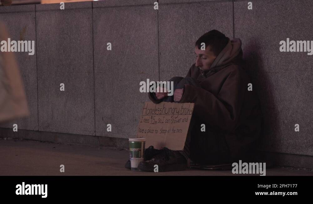 Poor man sleeping in sitting Stock Videos & Footage - HD and 4K Video ...