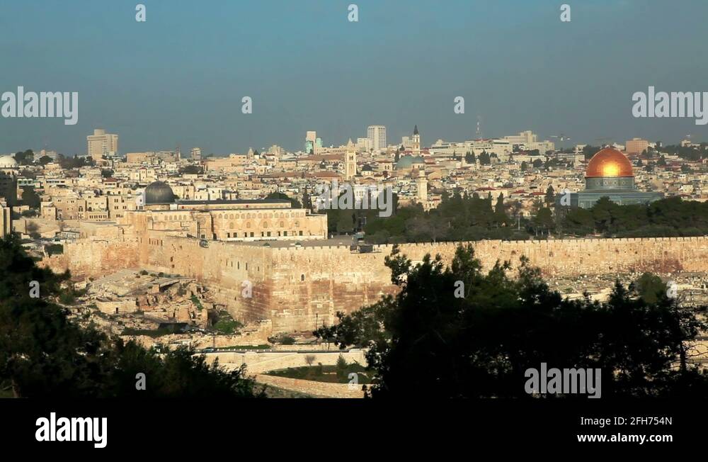 Jerusalem old city walls panorama Stock Videos & Footage - HD and 4K ...