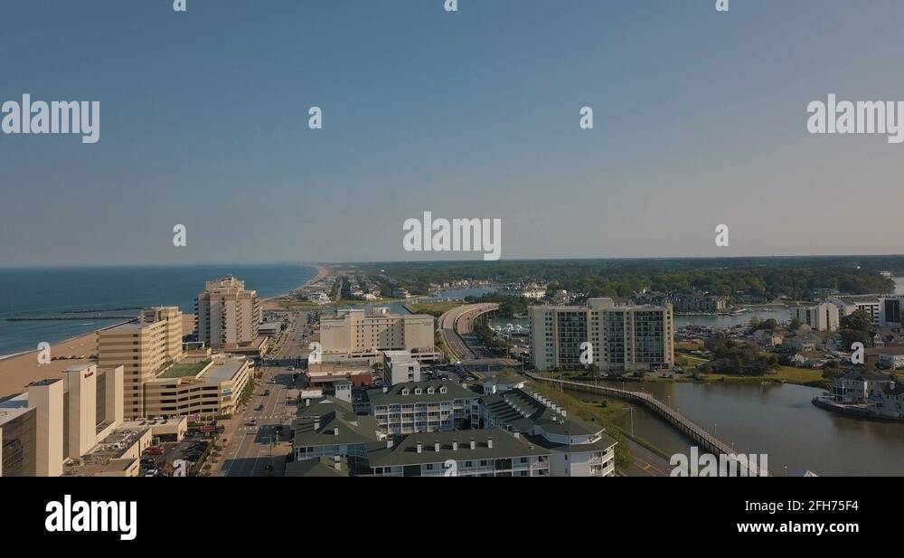 Virginia beach oceanfront aerial Stock Videos & Footage - HD and 4K ...