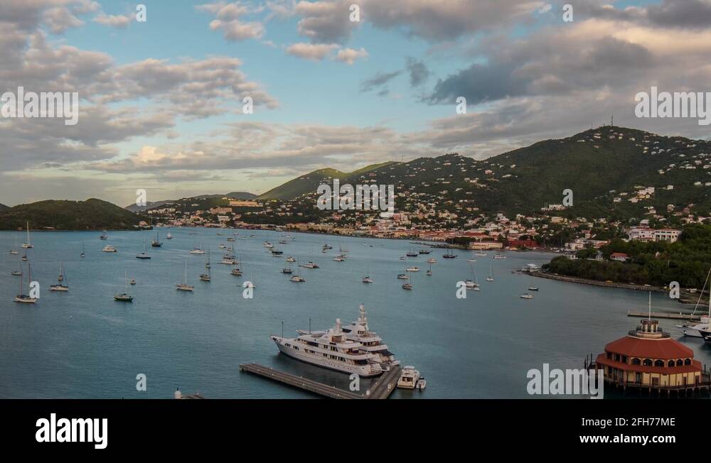 Havensight port on the island of St. Thomas. Taken from the top deck of ...