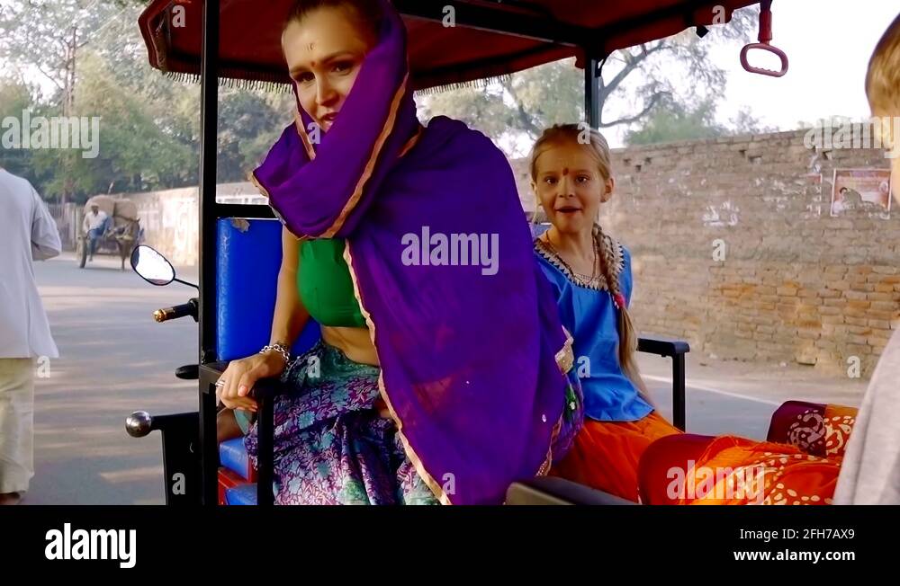 pilgrim bypass the Holy city of Vrindavan in India. The parikrama ...
