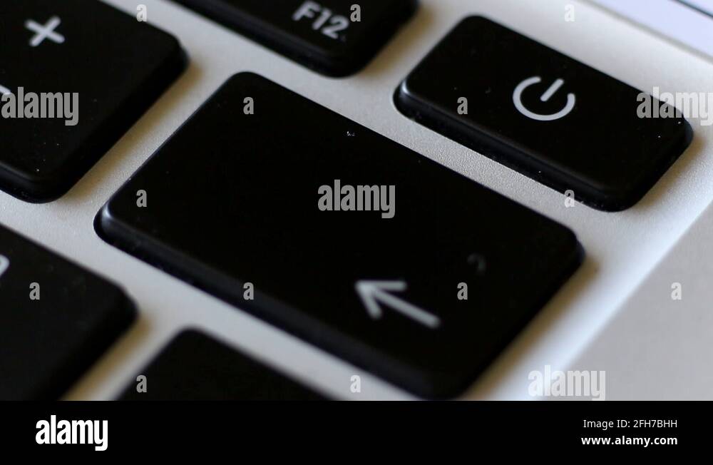 Pressing Power Button To Turn Off the Laptop Stock Video Footage - Alamy