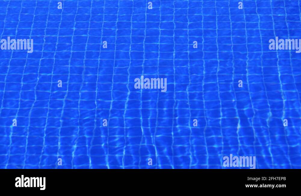 Rippling Surface of Swimming Pool with Tiled Bottom Stock Video Footage ...