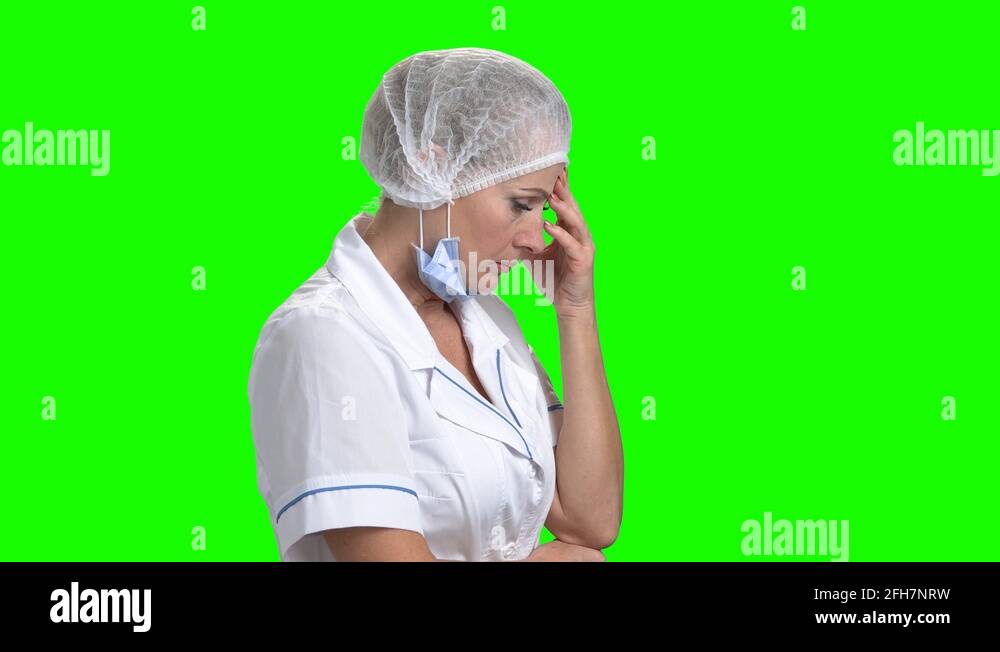 Upset doctor on green screen, side view Stock Video Footage - Alamy