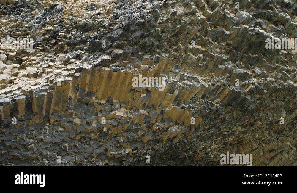 Geological formation by columns of basalt Stock Videos & Footage - HD ...