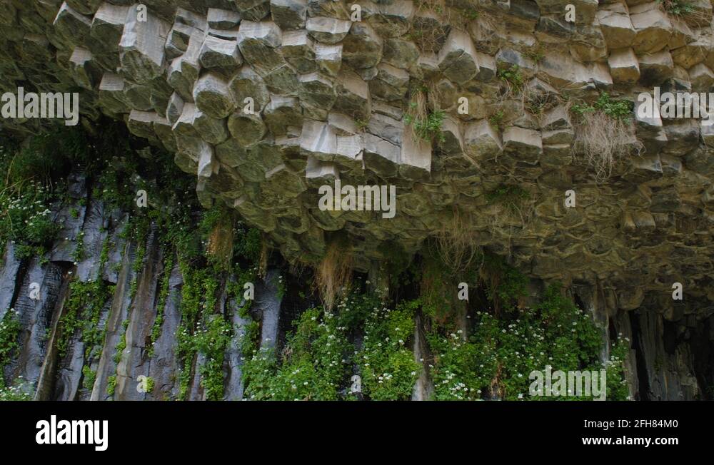 Geological Formation of Octogonal Basalt Columns in rock, Garni Gorge ...